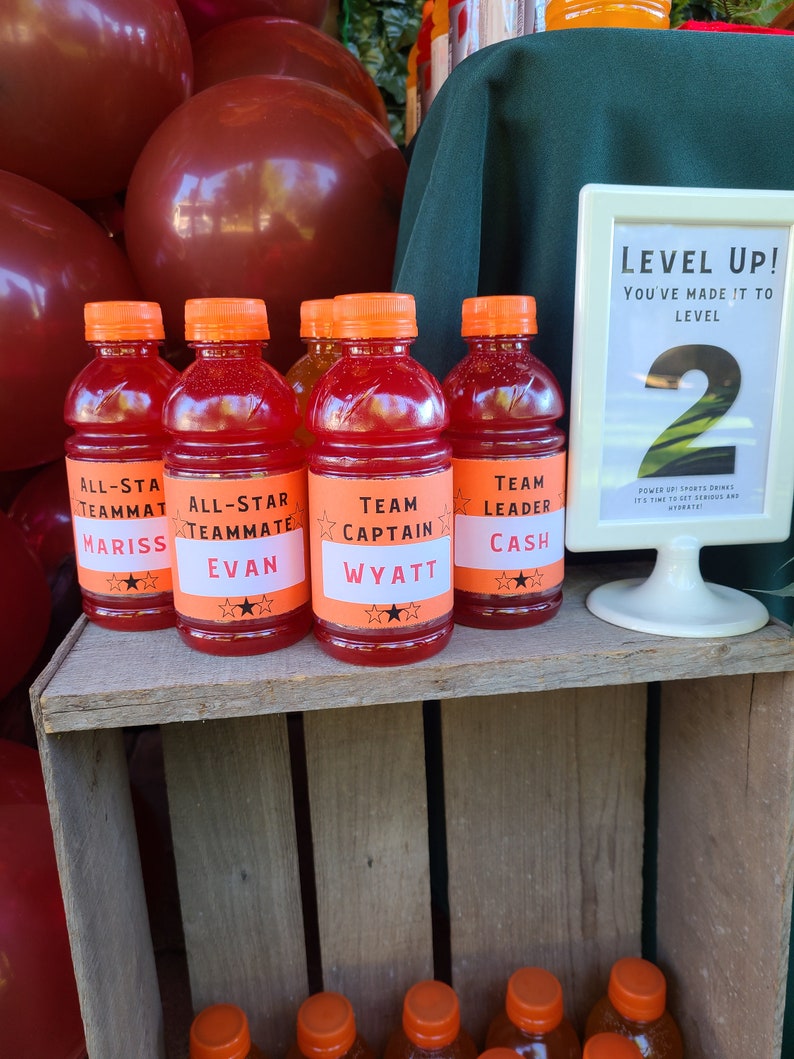 Level up Party Signs Lava Party Labels All-star Birthday - Etsy