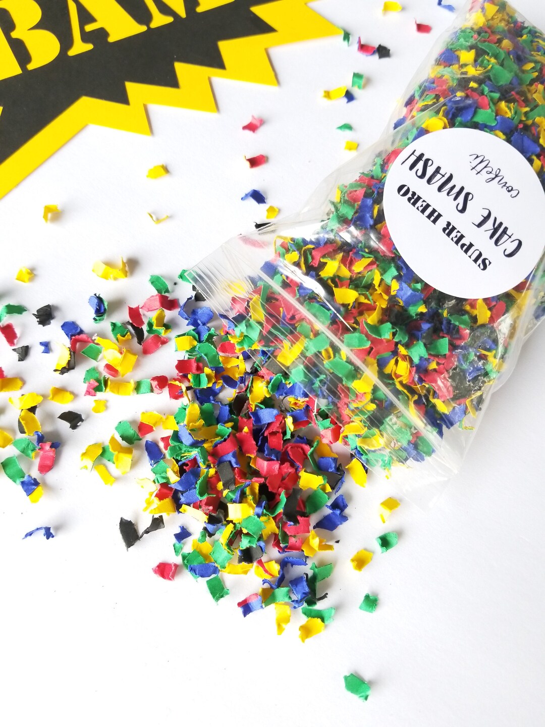Super Hero Party | Cake Smash Confetti | Superhero Party, Superhero ...