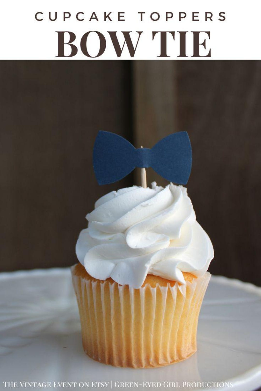 Bow Tie Cupcake Toppers or Confetti | Die Cut Shapes | CARDSTOCK - Etsy