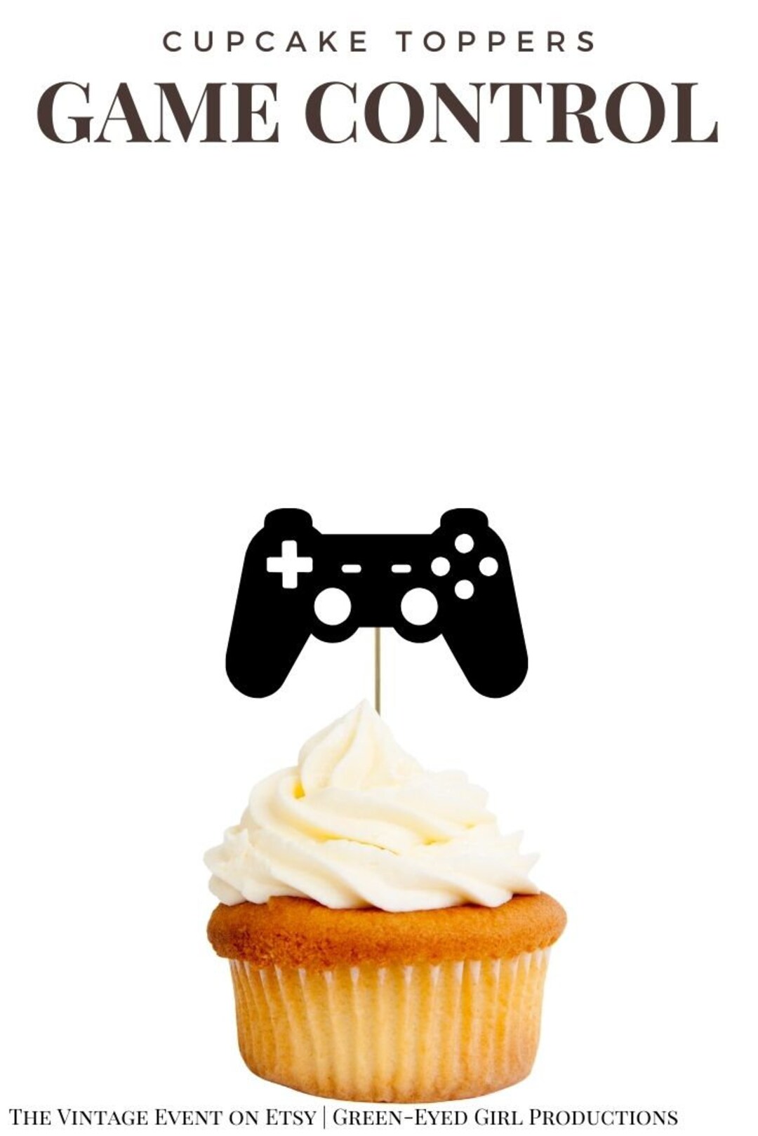 Game Control | Cupcake Toppers or Confetti | Die Cut Shapes | CARDSTOCK ...