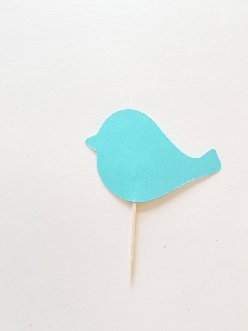 Love Bird Cupcake Toppers Bohemian Bridal Shower Forest - Etsy