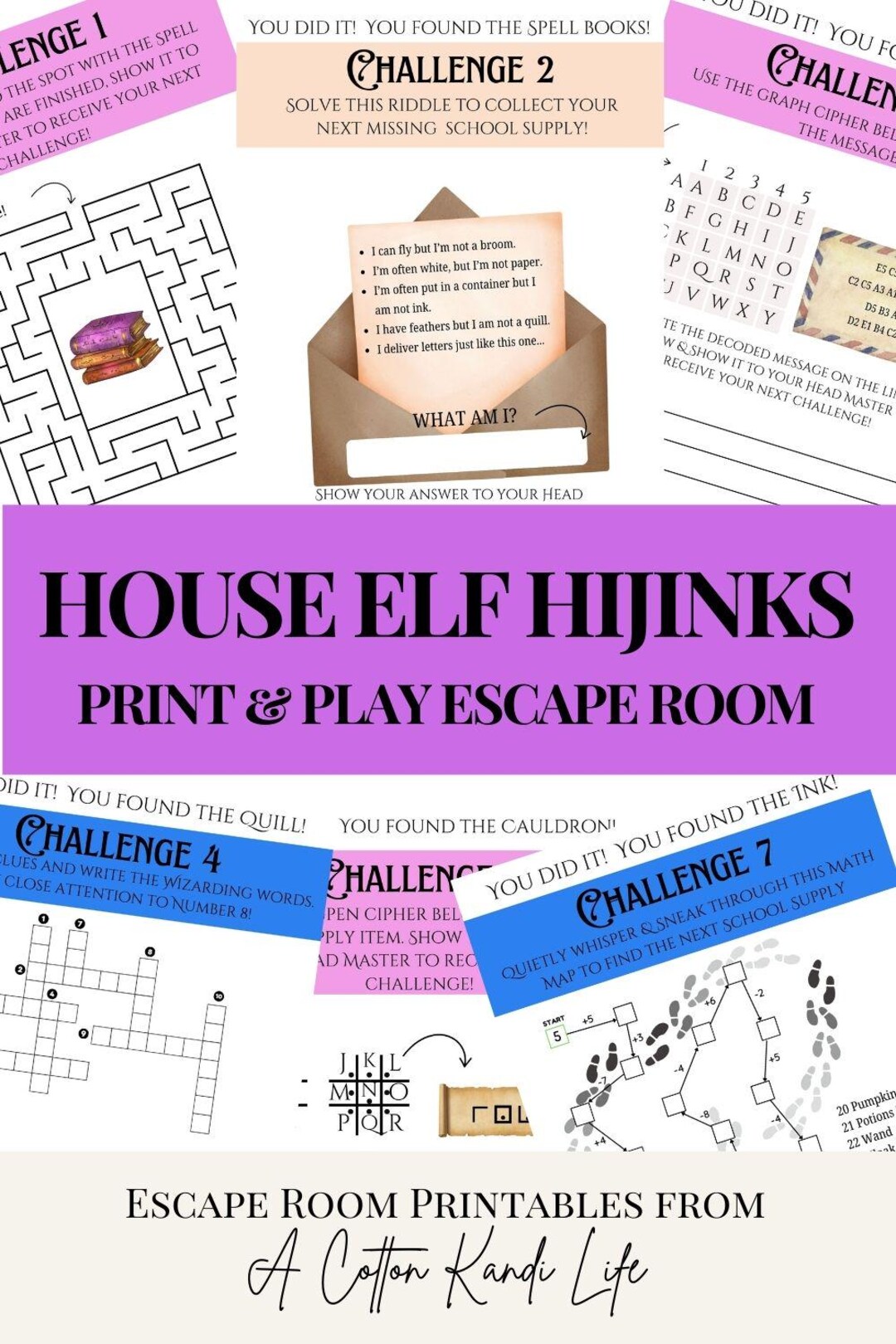 Wizard Escape Room | House Elf Hijinks | Birthday Party Theme ...