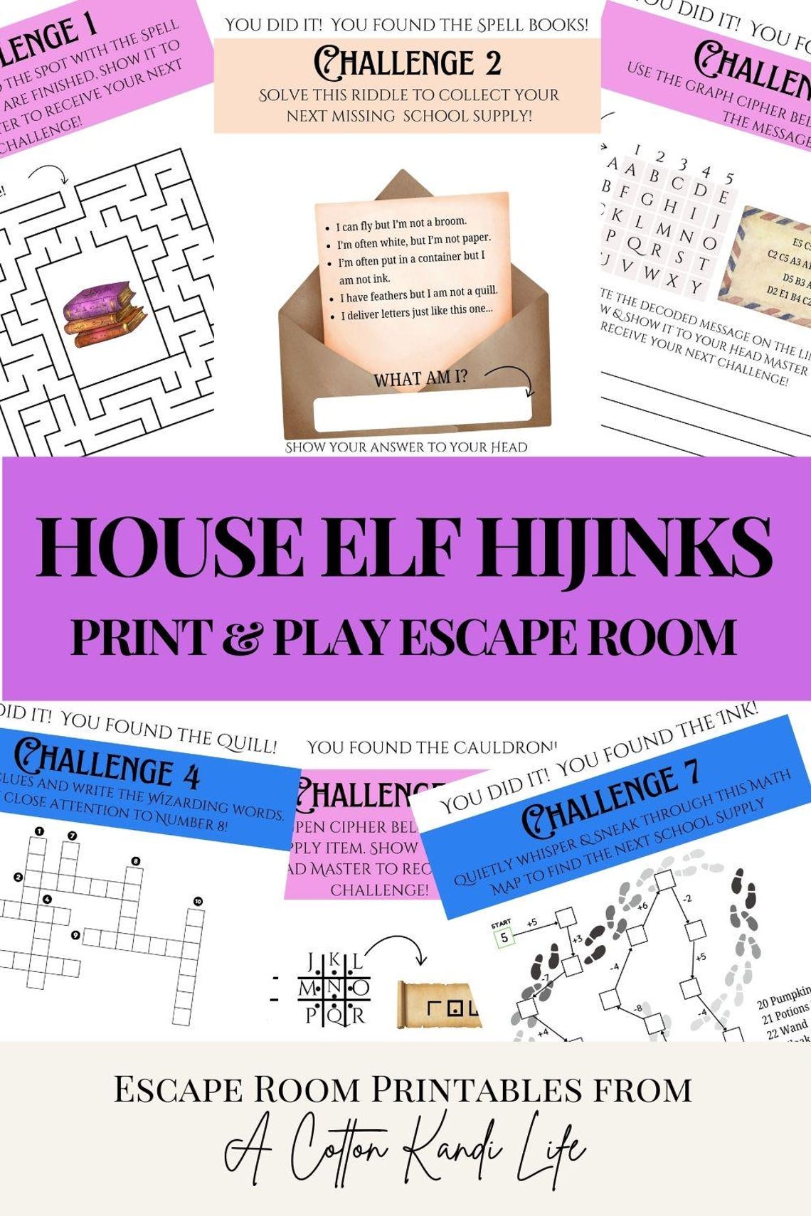 Wizard Escape Room | House Elf Hijinks | Birthday Party Theme ...