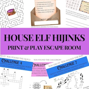Wizard Escape Room | House Elf Hijinks | Birthday Party Theme ...