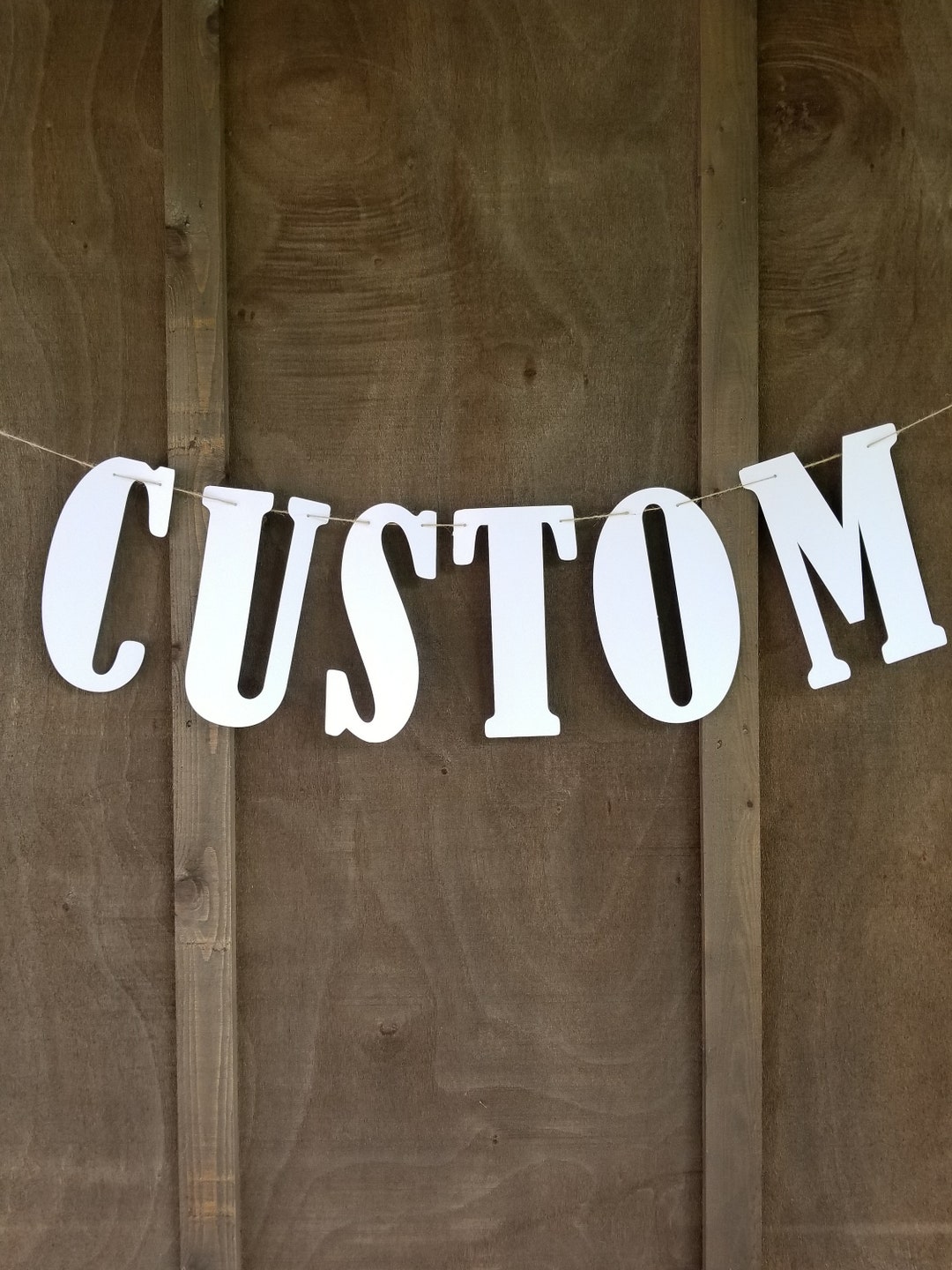 Custom Letter Banner | 10.5" | CARDSTOCK - Etsy