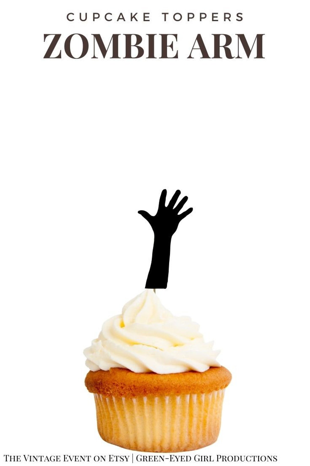 Zombie Arm | Cupcake Toppers or Confetti | Die Cut Shapes | CARDSTOCK ...