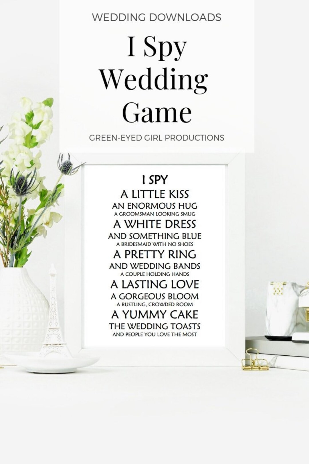 I Spy Wedding Game I Spy Printable, Wedding I Spy, Party Entertainment ...