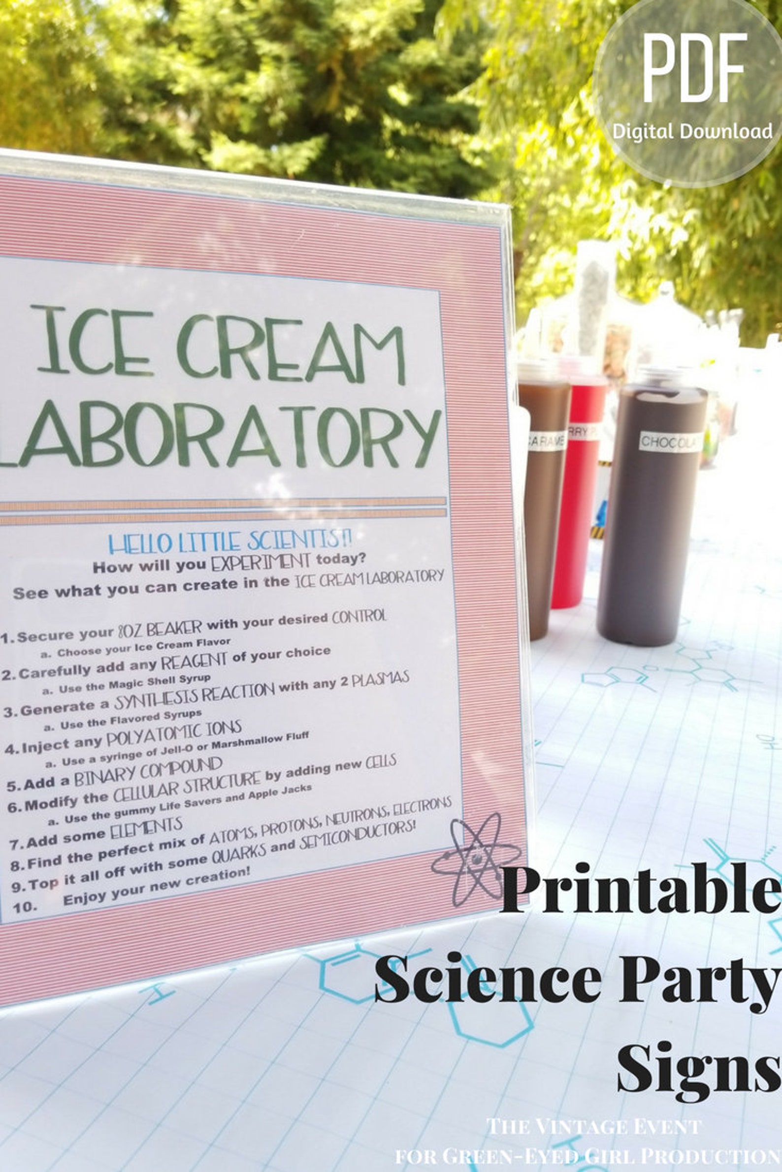 Science Birthday Party Printables Science Party Labels 24 - Etsy