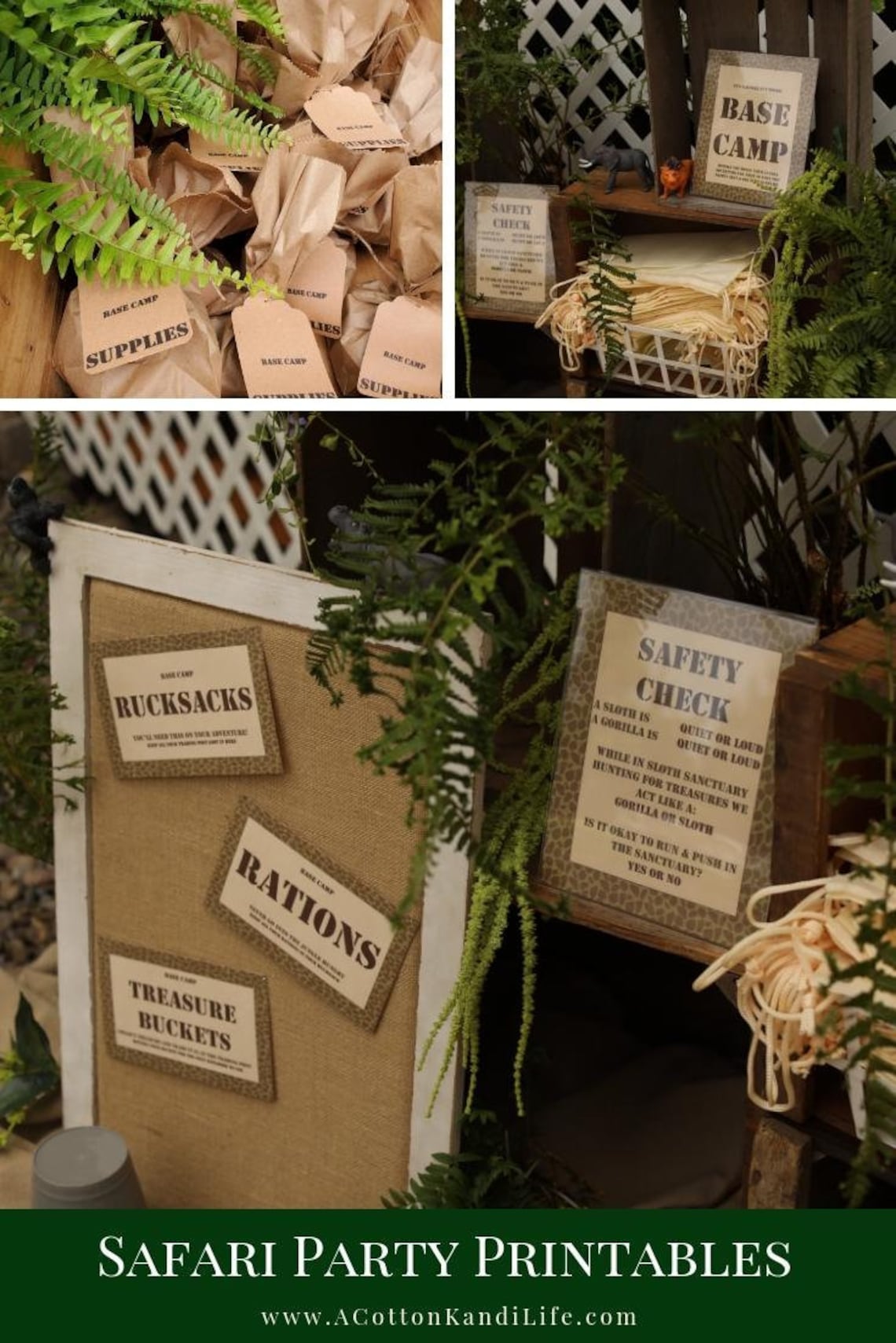 Safari Party Signs Safari Party Labels Safari Birthday - Etsy