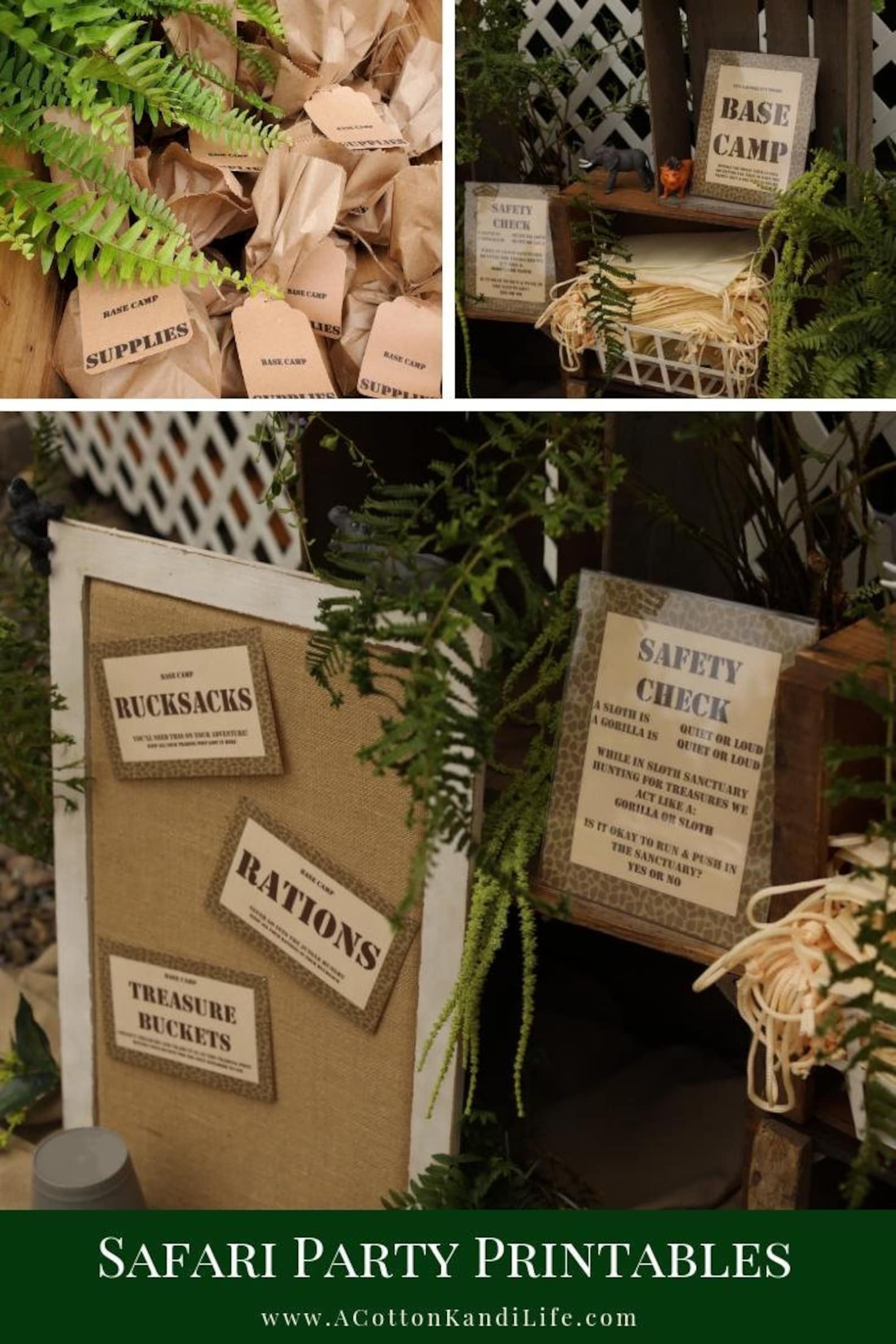 Safari Party Signs Safari Party Labels, Safari Birthday Decorations 20 ...