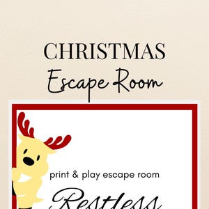 Christmas Escape Room | Restless Reindeer | Holiday Party Theme ...