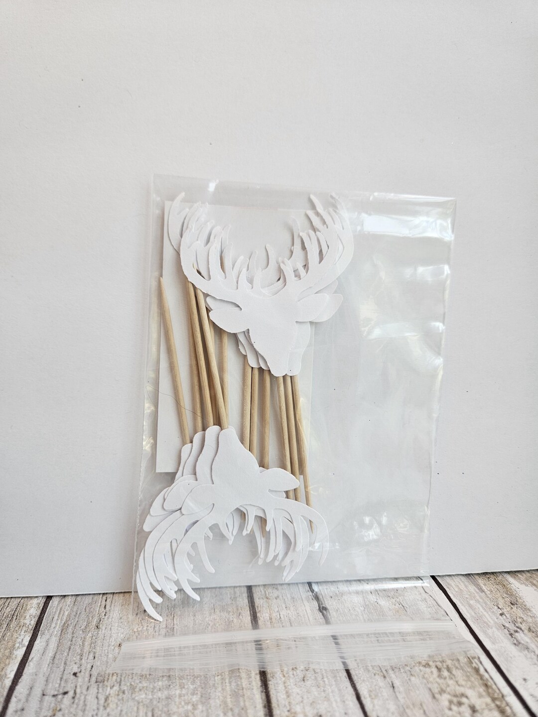 READY to SHIP | Deer Cupcake Toppers | Antler Rack | Deer Cake Topper ...