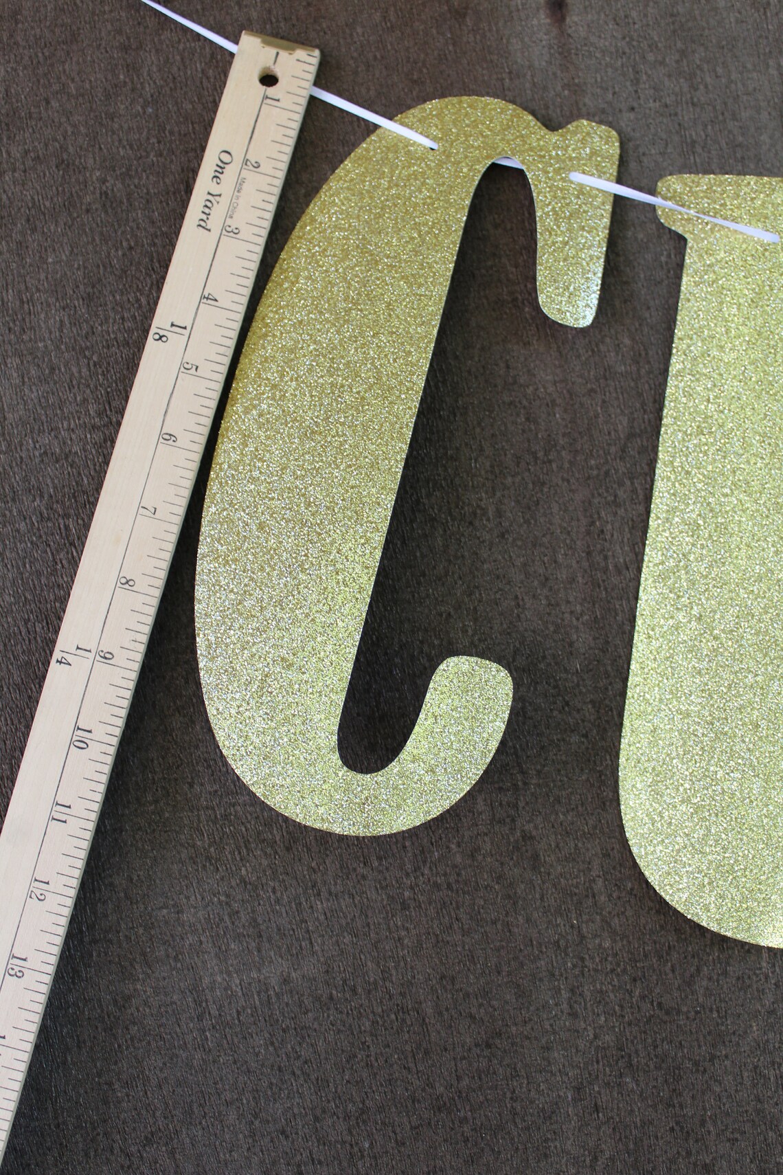 Custom Letter Banner | 10.5" | GLITTER - Etsy