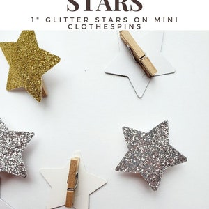 Star Clips Star Decorations, Space Party Decorations GLITTER - Etsy