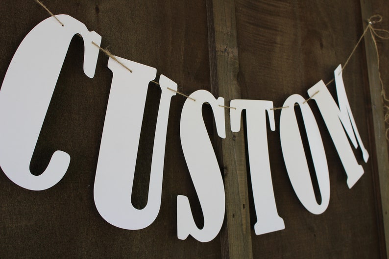 Custom Letter Banner | 10.5" | Happy Birthday | CARDSTOCK - Etsy