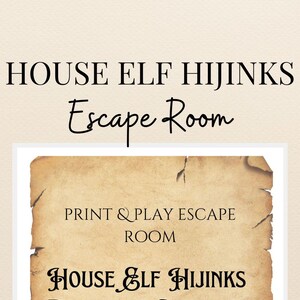 Wizard Escape Room | House Elf Hijinks | Birthday Party Theme ...