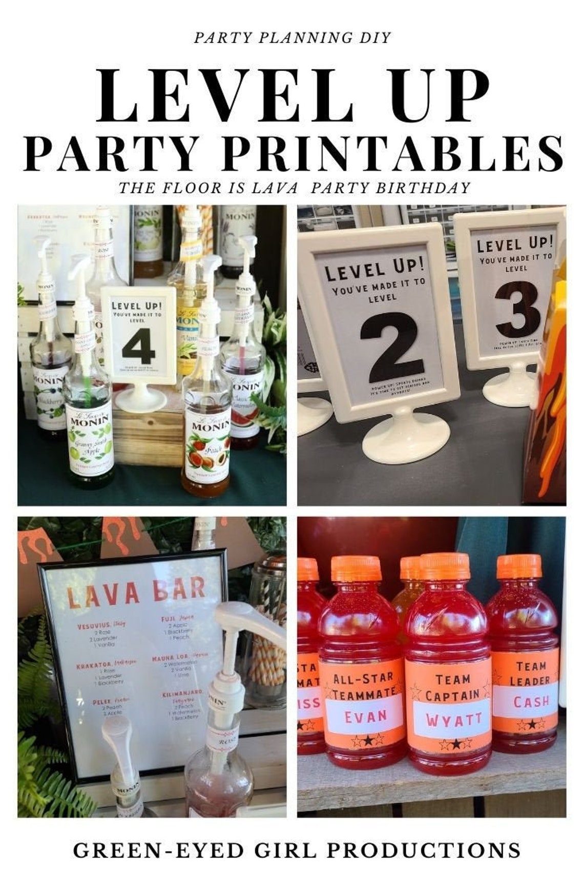 Level up Party Signs Lava Party Labels All-star Birthday - Etsy
