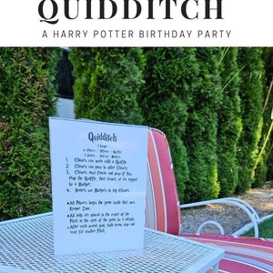 Quidditch Rules Printable Sign, Wizarding World Birthday Party Games - Etsy