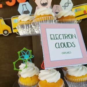 Science Birthday Party Cupcake Toppers | Mad Scientist Birthday Party ...
