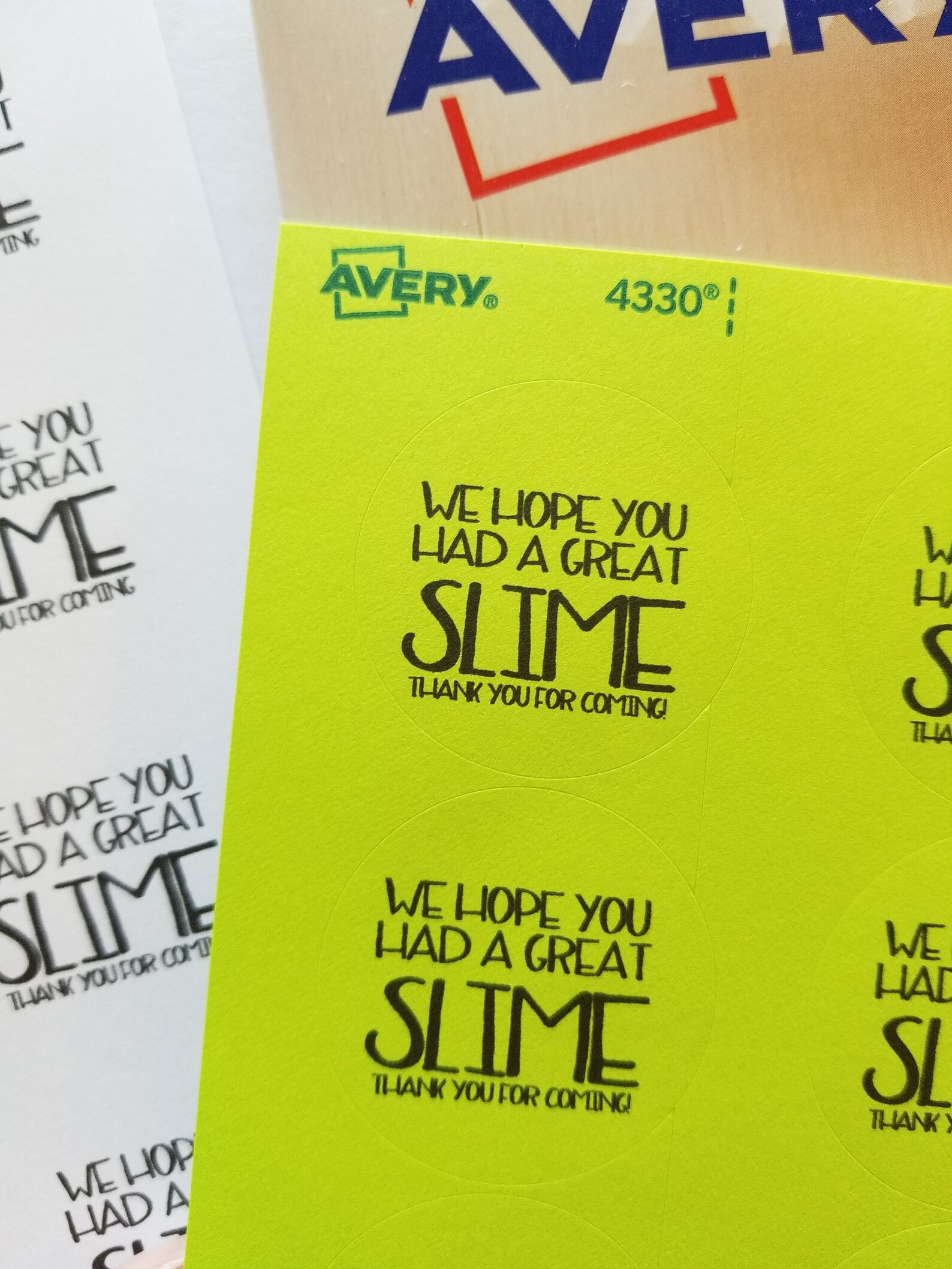 SLIME Stickers Digital Download Science Birthday Party - Etsy