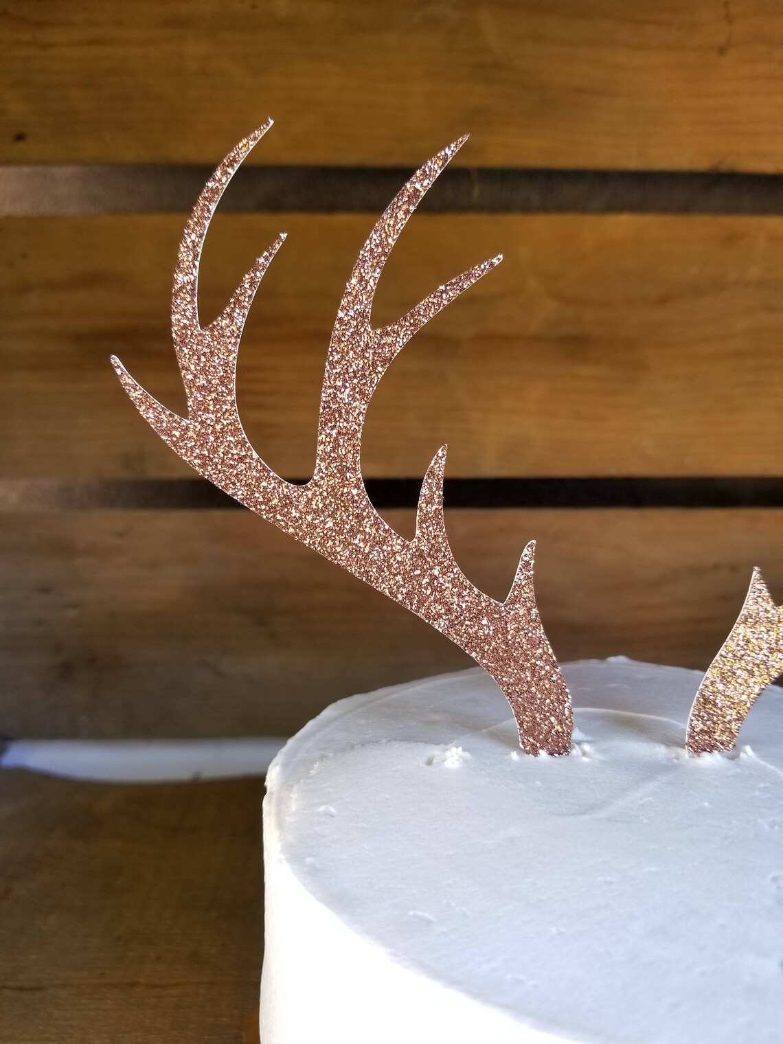 Antler Cake Topper Antler Rack Deer Cake Topper Christmas | Etsy