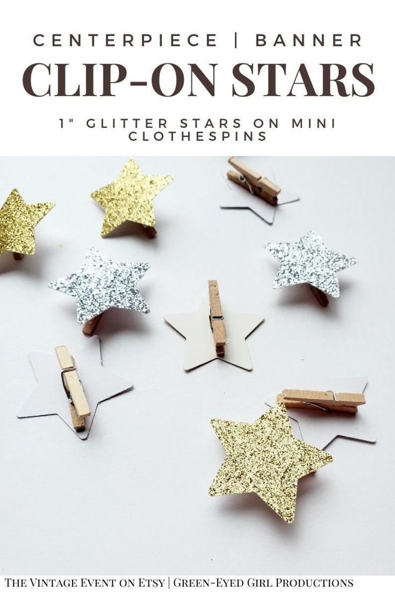 Star Clips Star Decorations Space Party Decorations | Etsy
