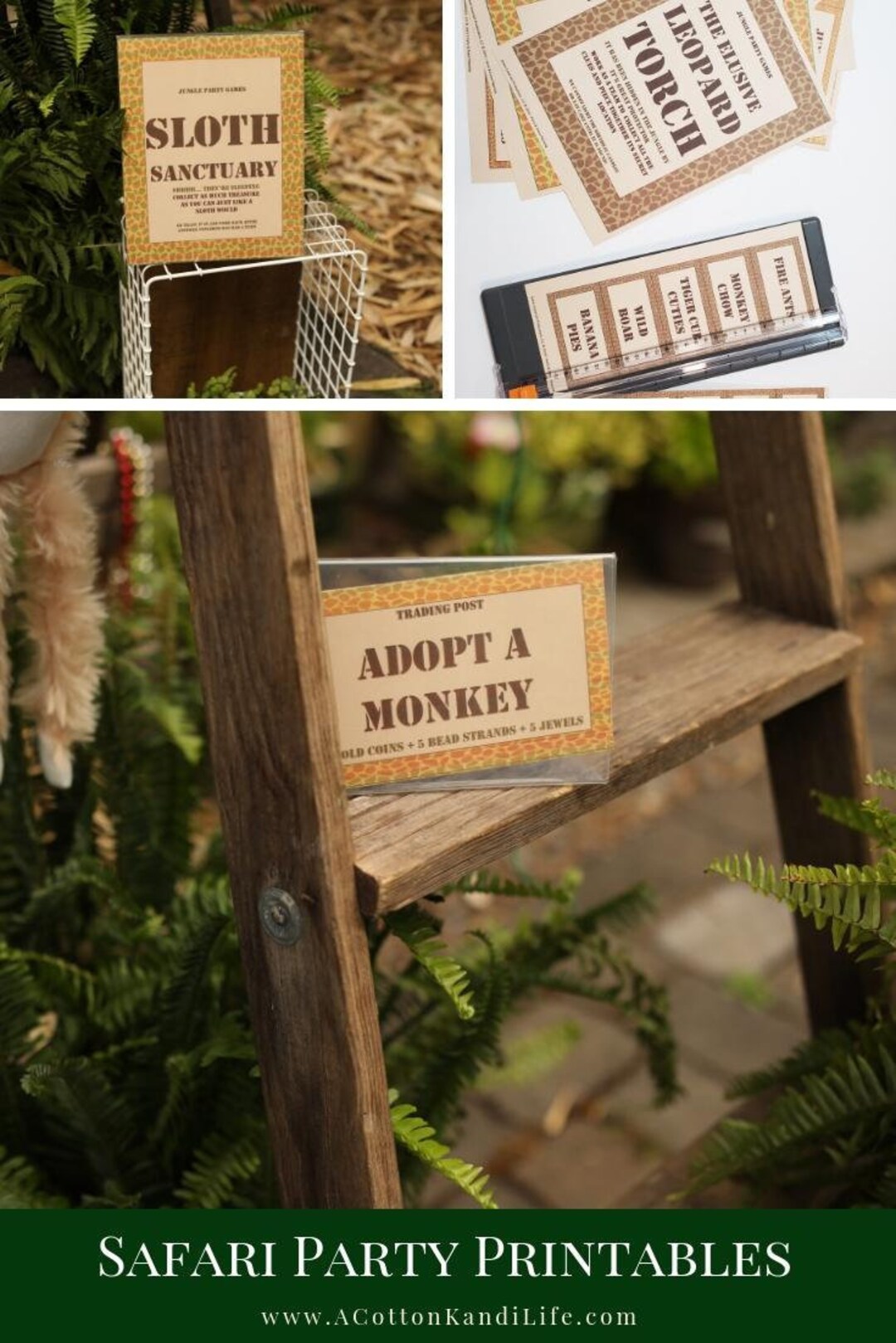 Safari Party Signs | Safari Party Labels, Safari Birthday Decorations ...