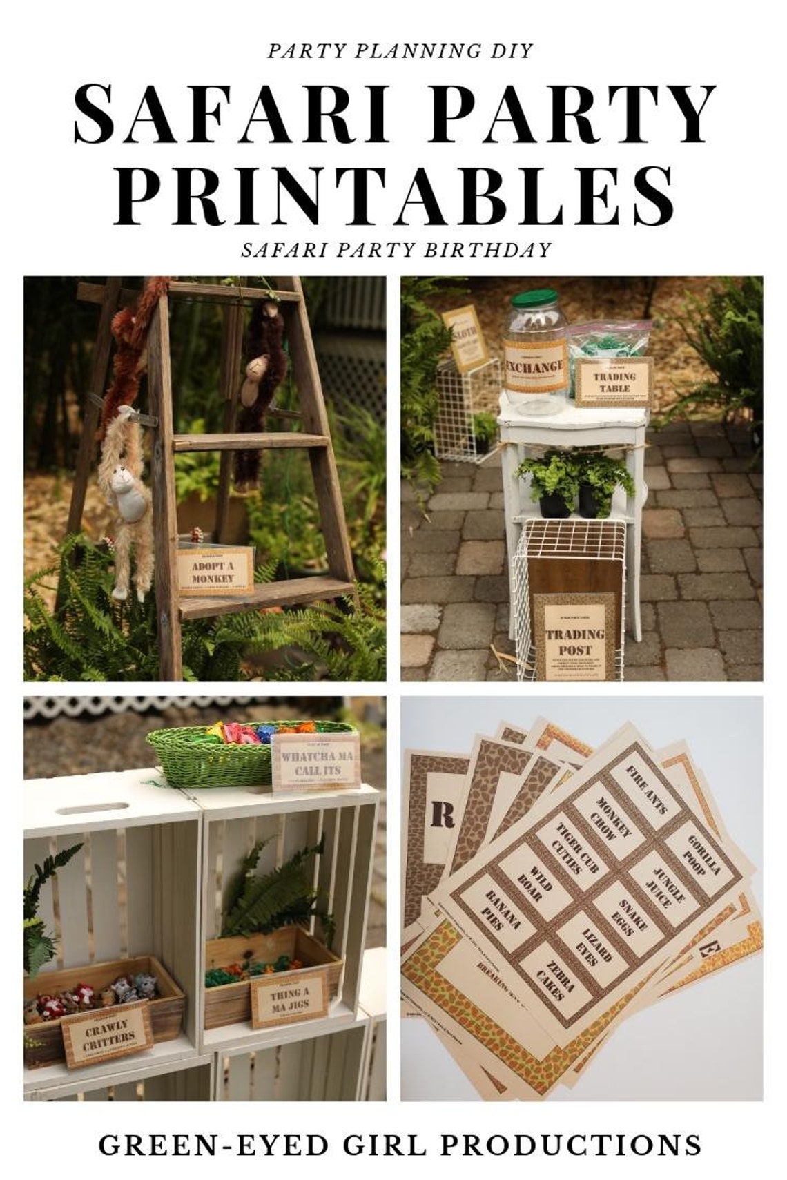 Safari Party Signs Safari Party Labels Safari Birthday - Etsy