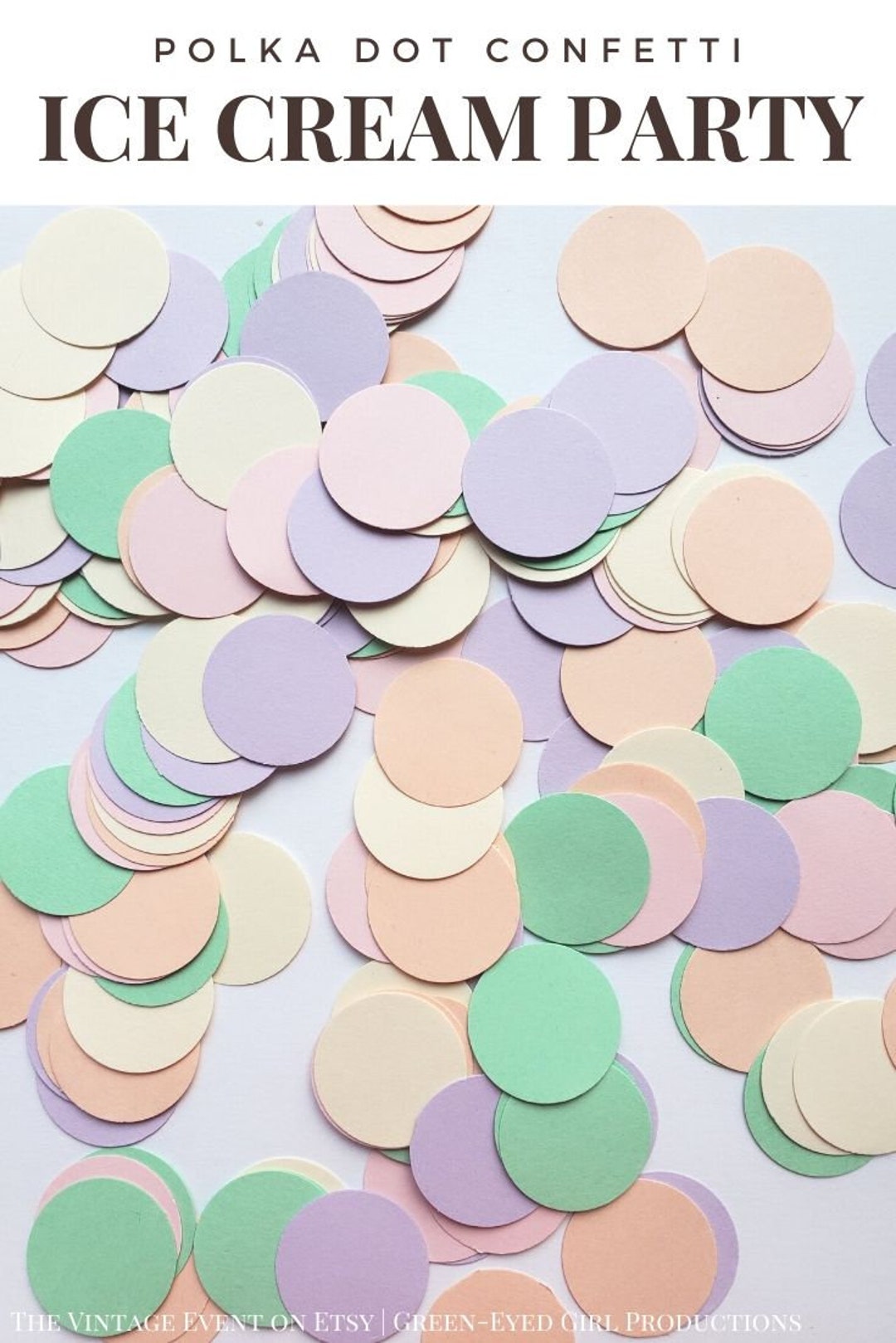 Polka Dot Confetti Ice Cream Party Sprinkle Baby Shower Confetti, Two ...