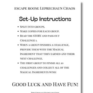 St Patrick's Day Escape Room | Leprechaun Chaos | Class Party Theme ...