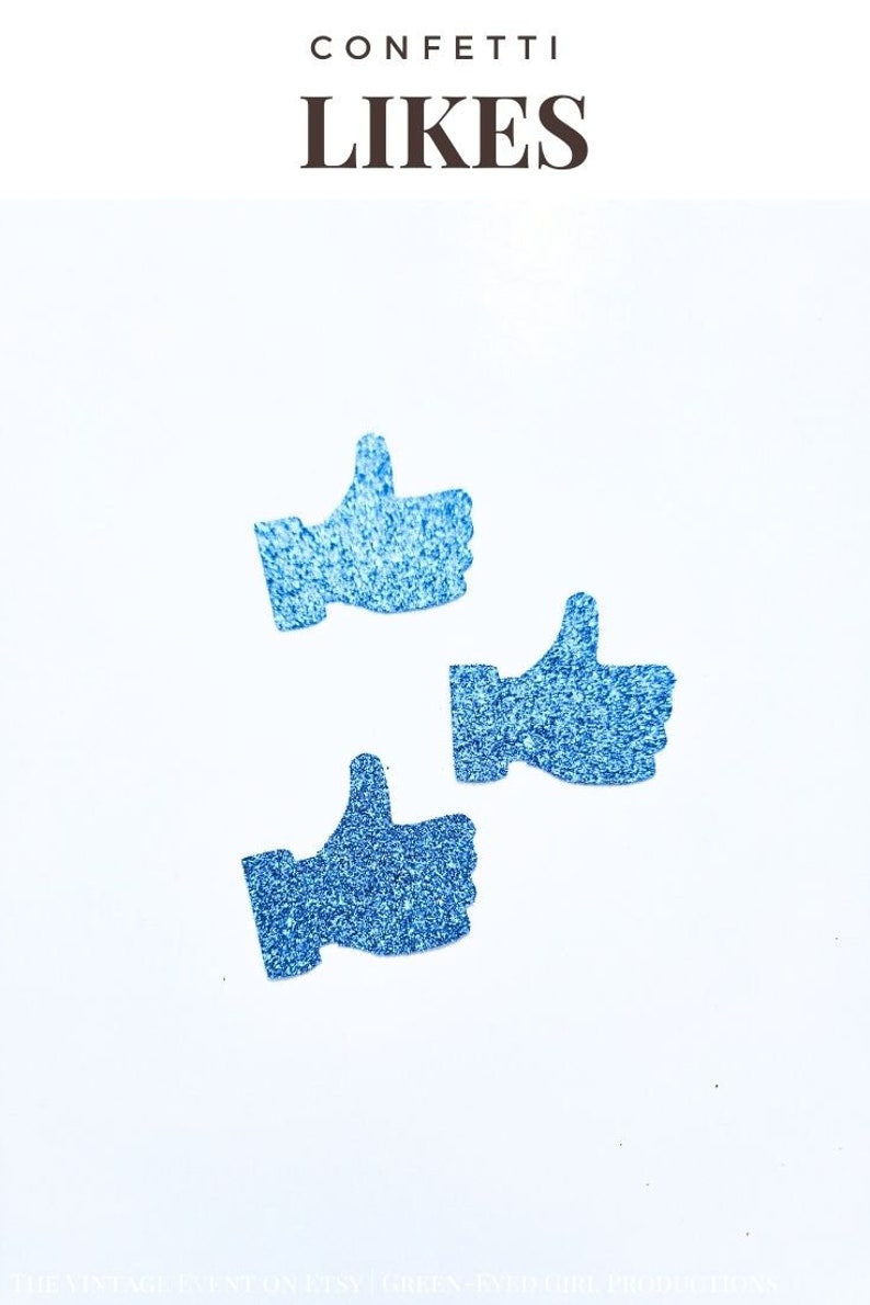 Likes | Confetti & Cupcake Toppers | Die Cut Shapes | GLITTER - Etsy