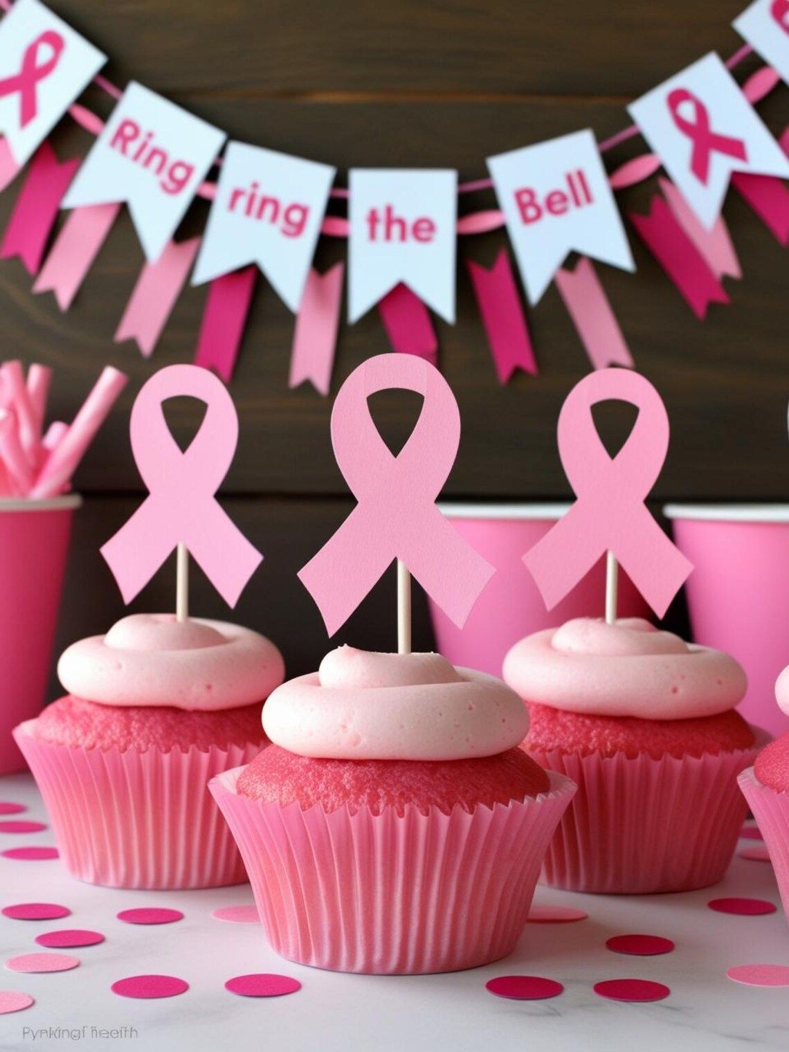Cancer Awareness Ribbon | Cupcake Toppers or Confetti | Die Cut Shapes ...