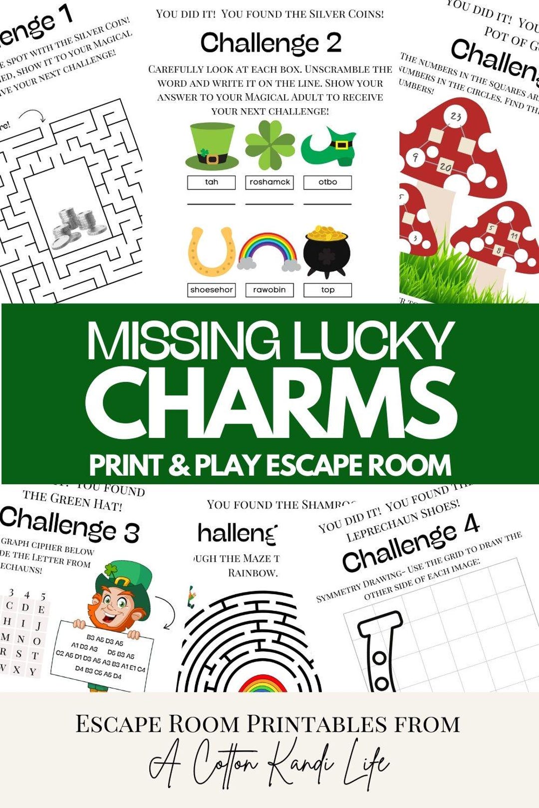 St Patrick's Day Escape Room Leprechaun Chaos Class Party Theme ...