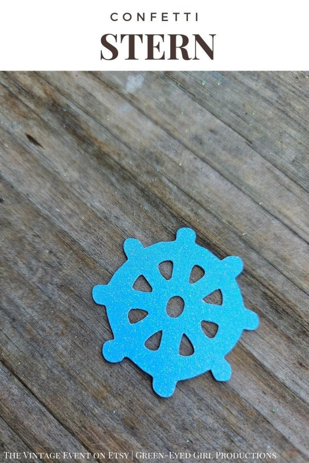 Stern Wheel Confetti & Cupcake Toppers Baby Shower Decorations GLITTER ...