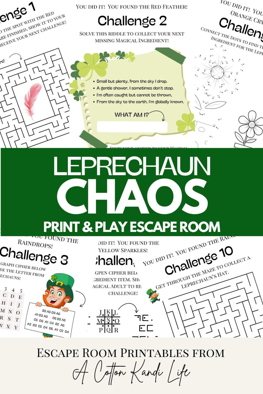 St Patrick's Day Escape Room | Leprechaun Chaos | Class Party Theme ...