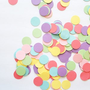 Polka Dot Confetti Pastel Rainbow Confetti Sprinkles Rainbow Party ...