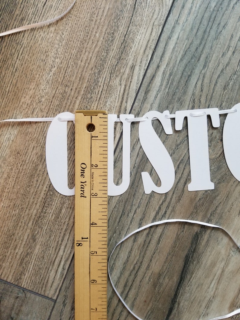 Custom Letter Banner | 3" | CARDSTOCK - Etsy