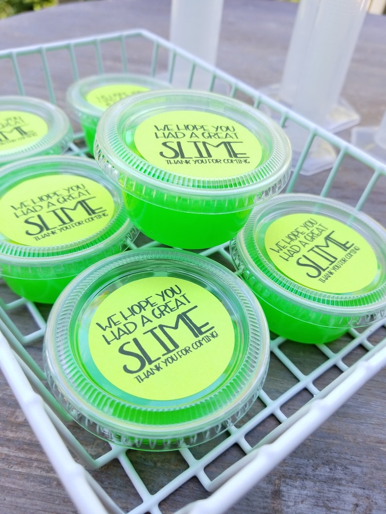 SLIME Stickers Digital Download Science Birthday Party - Etsy