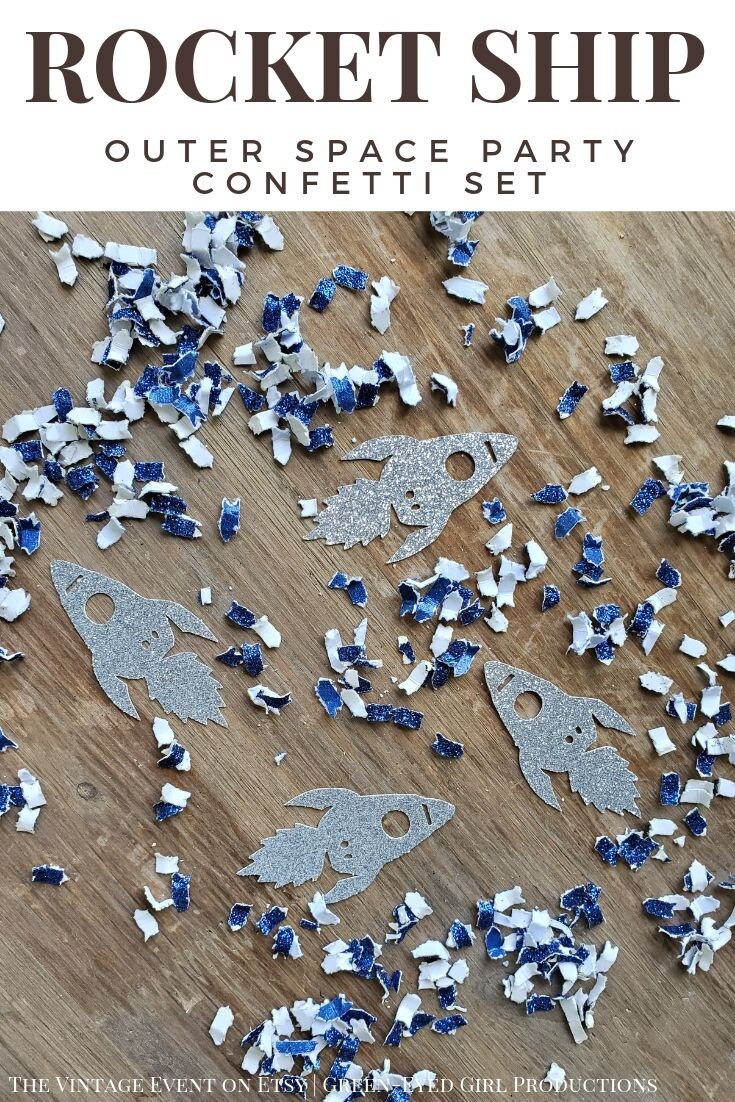 Space Ship Sprinkle Confetti Outer Space Birthday Final | Etsy