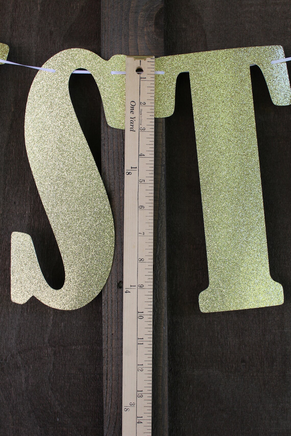 Custom Letter Banner | 10.5" | GLITTER - Etsy