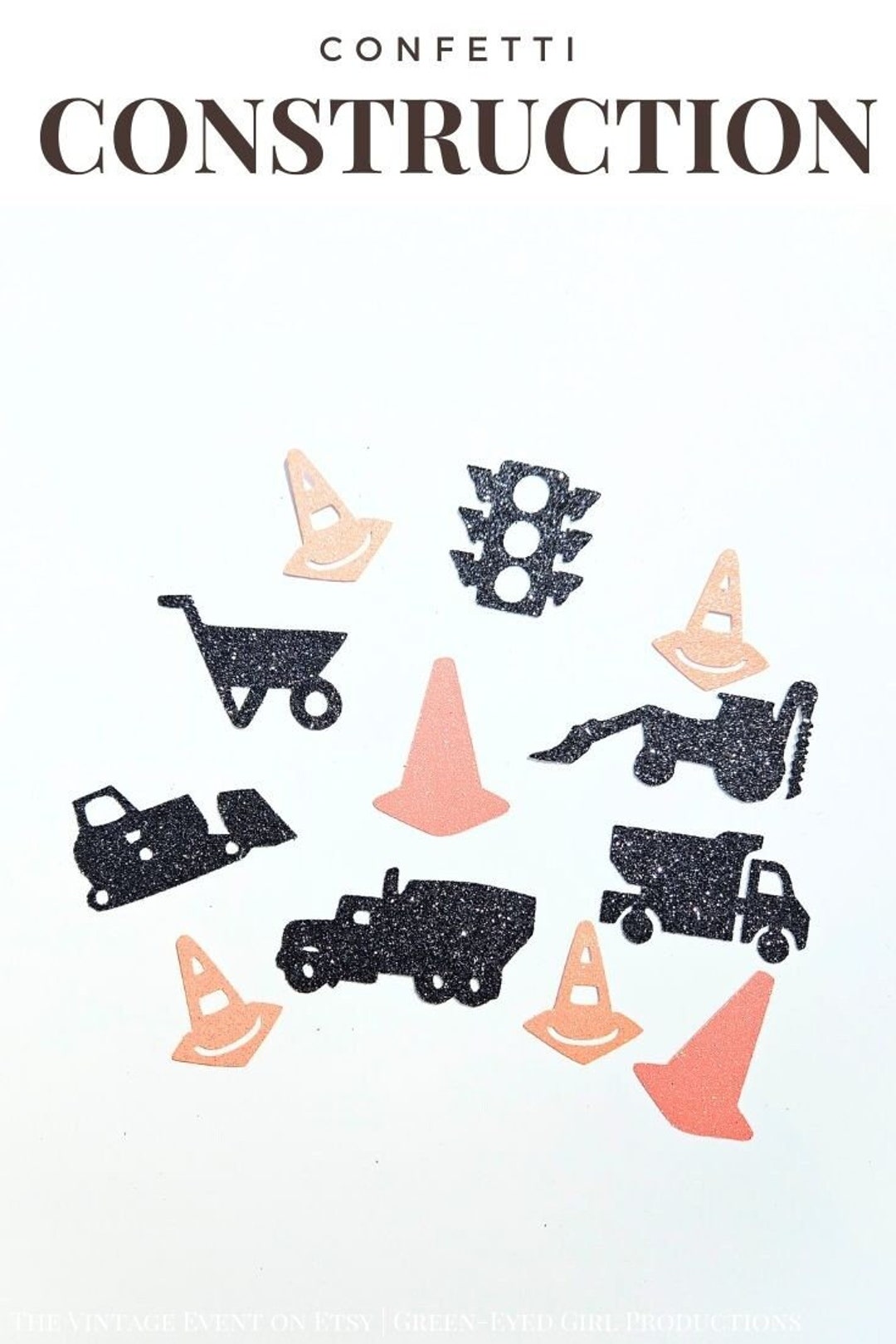 Construction Zone Confetti, Birthday Party Decorations | GLITTER - Etsy