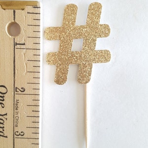 Hashtag Cupcake Toppers Instagram Sign Instagram Hashtag | Etsy