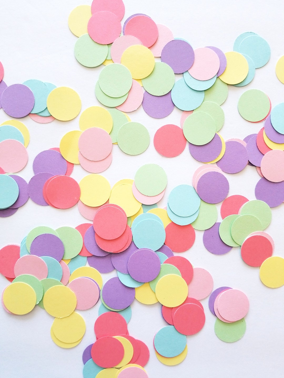 Polka Dot Confetti Pastel Rainbow Confetti Sprinkles Rainbow Party ...