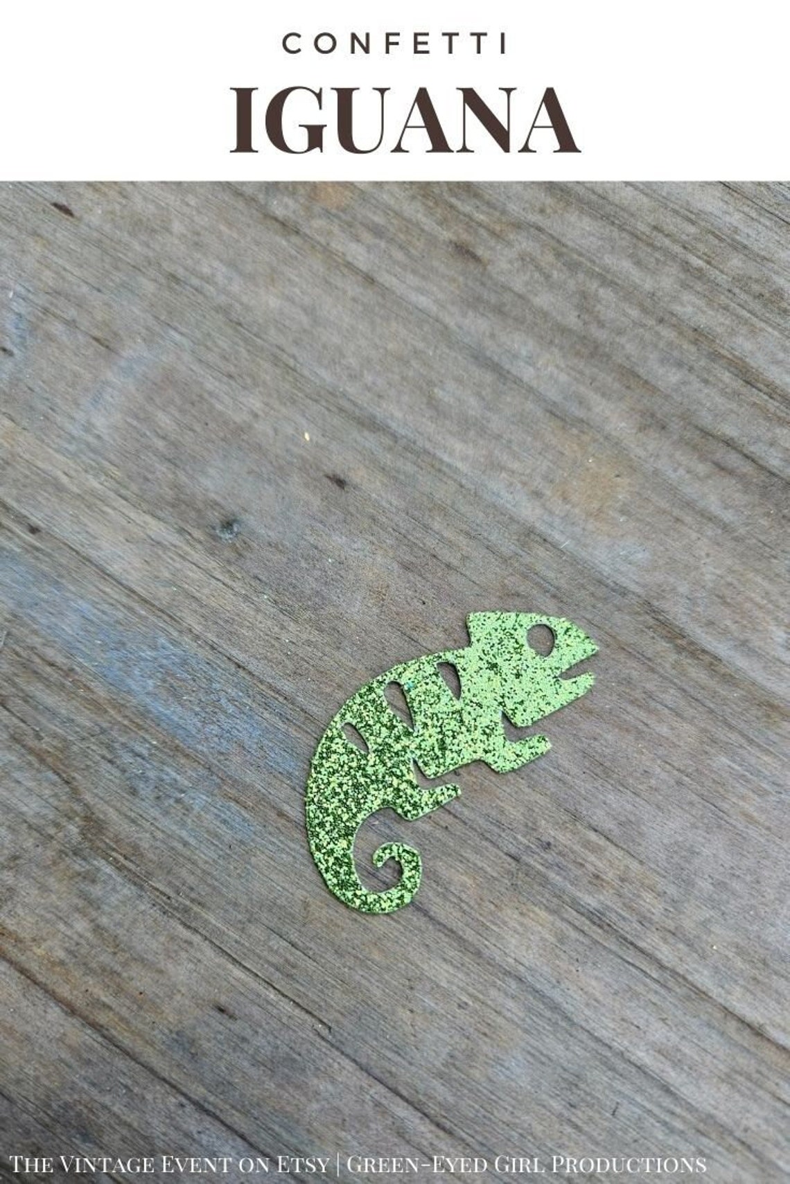 Iguana | Confetti & Cupcake Toppers | Die Cut Shapes | GLITTER - Etsy