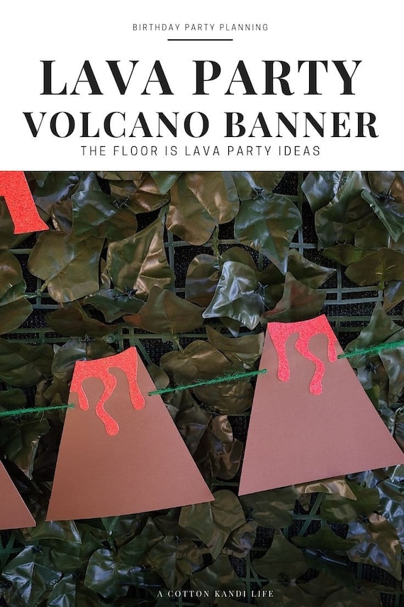 Volcano Banner Wall Hanging Luau Baby Shower Decorations - Etsy
