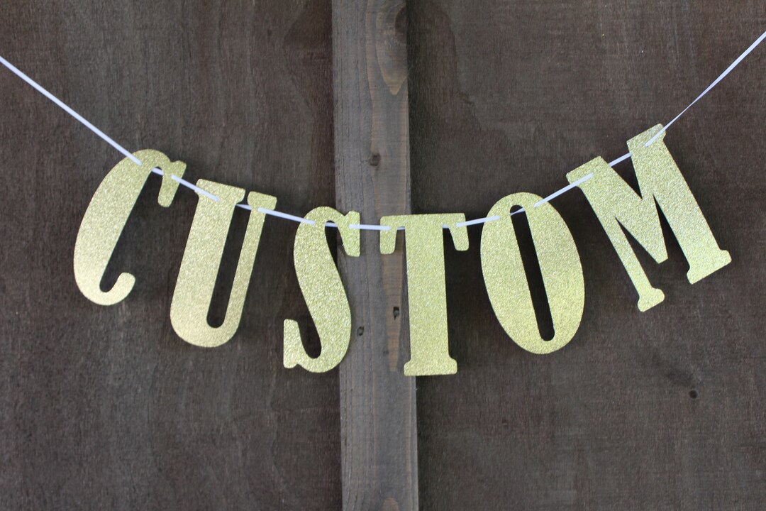 Custom Letter Banner | 7" | GLITTER - Etsy