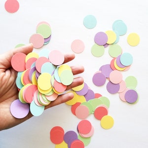 Polka Dot Confetti Pastel Rainbow Confetti Sprinkles Rainbow Party ...