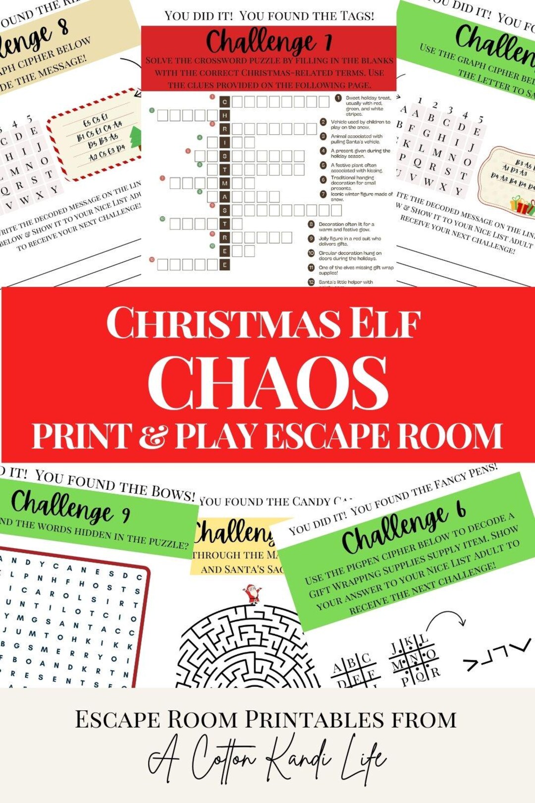 Christmas Escape Room | Christmas Elf Chaos | Holiday Party Theme ...