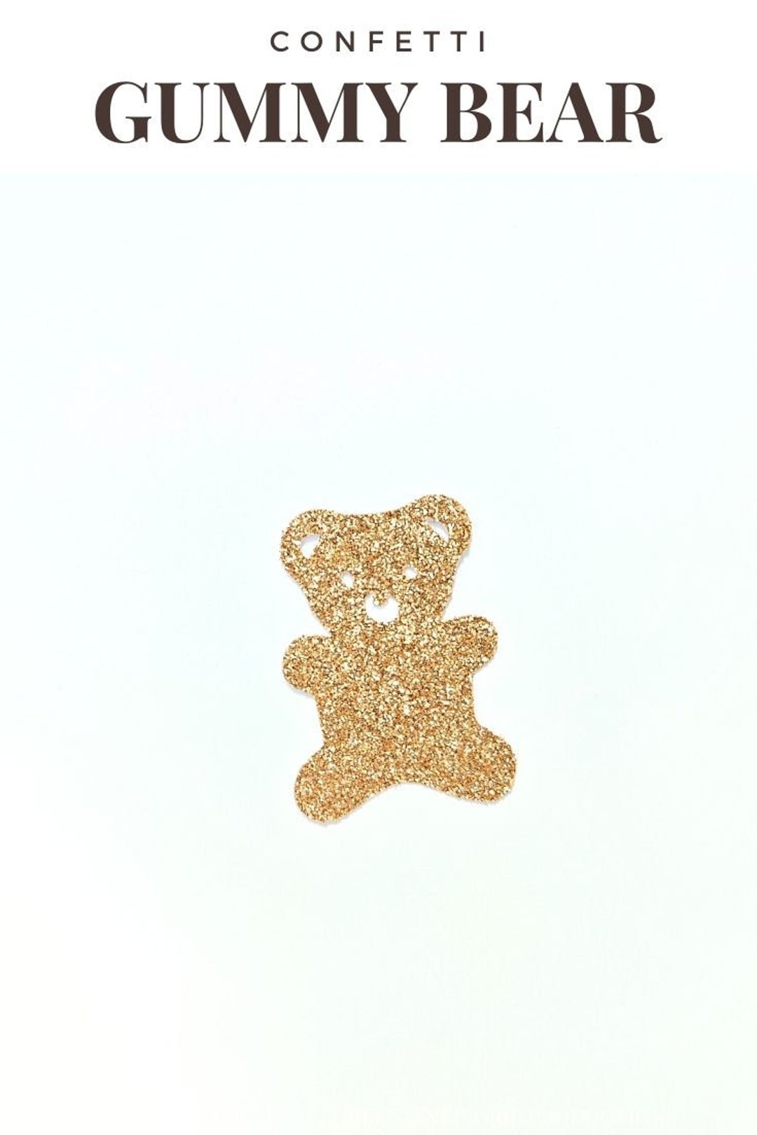 Gummy Bear | Confetti & Cupcake Toppers | Die Cut Shapes | GLITTER - Etsy