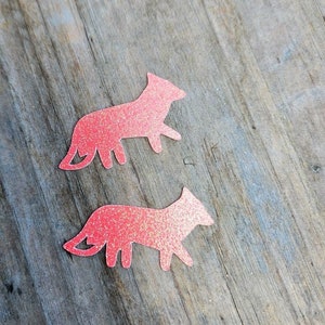 Fox | Confetti & Cupcake Toppers | Die Cut Shapes | GLITTER - Etsy